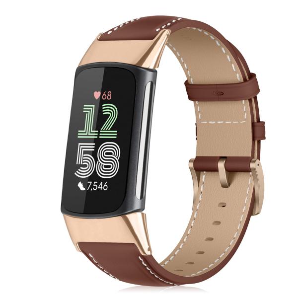 商品名:  VanHooc Slim Leather Watch Bands Compatible with Fitbit Charge 6/Fitbit Charge 5, Classic Leather Wristband,Replac...