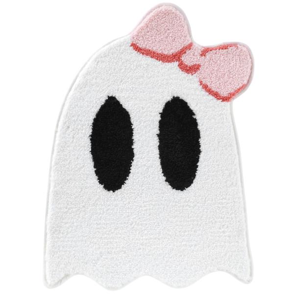 商品名: Bow Ghost バスルームラグ 21x32インチ、ソフトで吸水性のあるタフテッドかわいいハロウィンバスマット ノンスリップ洗濯可能、ハロウィンのバスルームブーデコラグホリデーデコレーション Bow Ghost Bathroom...
