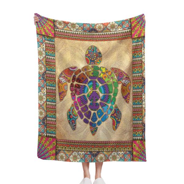 商品名: ブランケット スロー ベッドルーム アクセサリー フランネルブランケット、ソフトで暖かい 四季 ベッドスロー エアコンブランケット ソファキルト (80インチ×60インチ、ウミガメ) Sea Turtle Throw Bedroo...