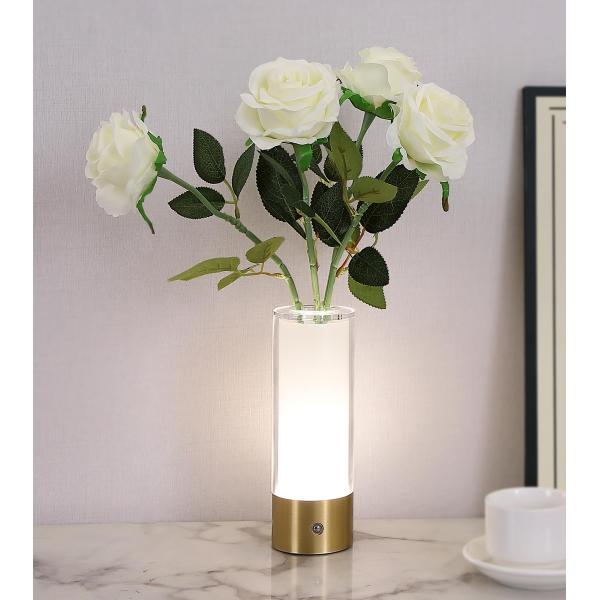 商品名: フラワーナイトライト、コードレス小型タッチランプ調光機能付きムード照明ギフト、母親への誕生日プレゼント、クリスマスフェスティバル、結婚式、ダイニングテーブルルームの装飾 人工ローズ付き AIHYING Flower Night L...