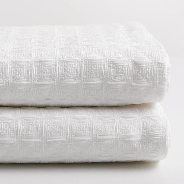 商品名: ISAENNE ワッフルテクスチャー 薄手ホワイトキングベッドブランケット、無地通気性ソフトクーリングブランケット、軽量で肌に優しいブランケット ソファ、ベッド、キャンプ、クリスマス、オールシーズン使用、91x83インチ ISAE...
