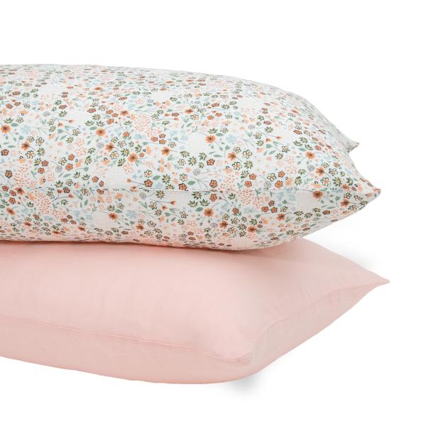 商品名: Little Unicorn 標準枕カバー 2枚パック | スーパーソフト &amp; 通気性 モスリン生地 | ぴったりしたエンベロープクロージャー (ペタルプレス2) Little Unicorn Standard Pillo...