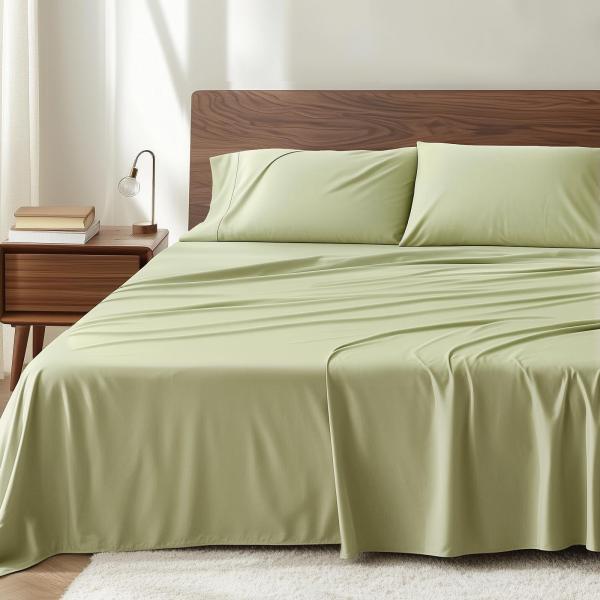 商品名:  Viscose Derived from Bamboo, Soft Cooling Bedding with Silky Smooth Finish,16" Deep Pocket, Hypoallergenic, Breath...