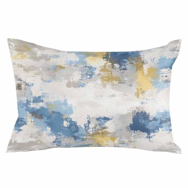 商品名:  Blue Yellow Beige Throw Pillow Cover 12 x 20 Inch Decorative Pillow Cover Retro Abstract Modern Art Painting Lumba...