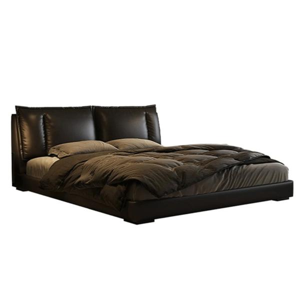 商品名:  LSIGHTUS Modern Black Full Size Bed Frame, Upholstered Platform Bed Wooden Slats Support with Headboard, Noise-Fre...