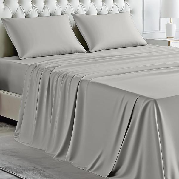 商品名:  Ankwos Viscose Derived from Bamboo Cooling Bed Sheets, Deep Pockets Up to 16", Silky Soft, Hotel Luxury Hypoallerg...