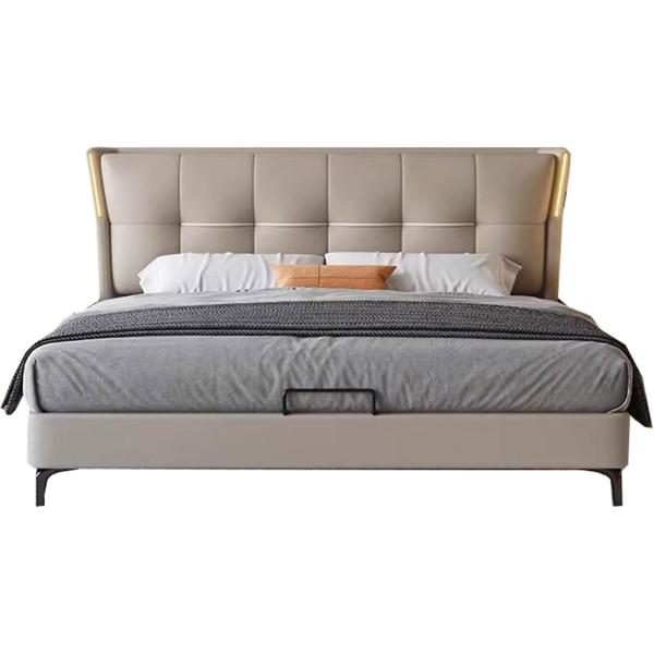 商品名:  LSIGHTUS Modern Beige Queen Bed Frame, Ergonomic Upholstered Headboard Wooden Slats Support, Noise-Freeブランド: LSIGH...