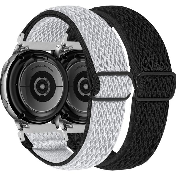 商品名: FoundEast Spade Co Health スマートウォッチ4 ウォッチバンド 調節可能 ソフト伸縮ナイロンストラップ 交換用リストバンド Spade Co Health Smartwatch 4用 (ブラック+グレー) ...