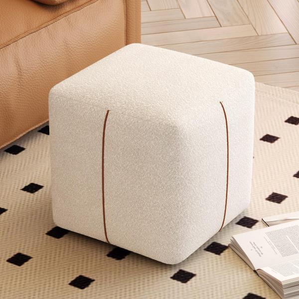 商品名:  TreLined Lightweight Ottoman Modern Side Table Sofa Footrest Stool, Cube Shoes Changing Stool Unique Dressing Stoo...