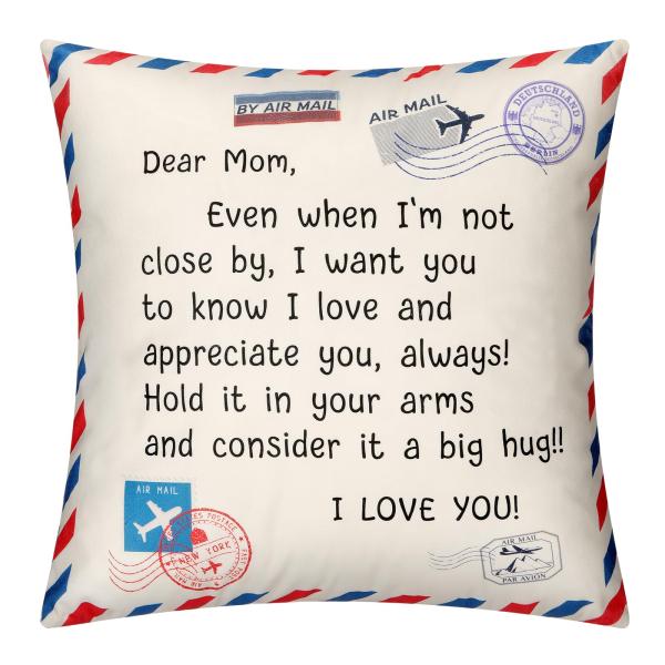 商品名: Fanwin(ファンファンウィン) Mom Gift from Daughter Son スロー枕カバー クリスマス 記念日 誕生日プレゼント 母へ 親愛なるお母さん 枕カバー 45.72 x 45.7 cm ソフトフランネル I...