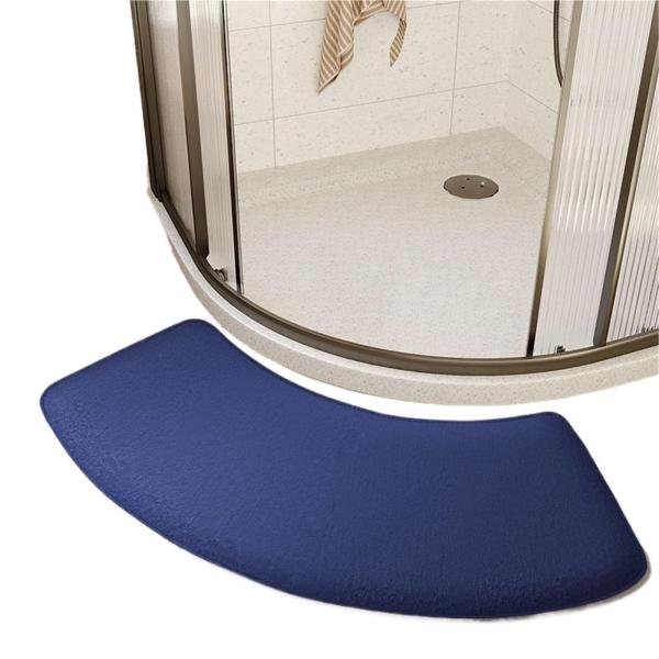 商品名:  XYHTPP Curved Shower Mat Non-Slip Corner Bath Mat Thickened Bathroom Absorbent Rug Machine Washable Fast-Dry for T...