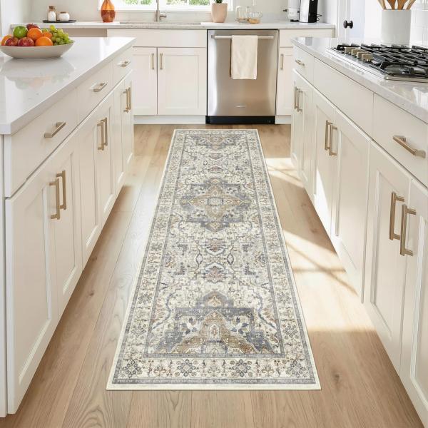 商品名:  EiniHliw Washable Hallway Runner Rug - 2x6 Kitchen Rug Distressed Low Pile Mats Non Slip Soft Rugs for Dining Room...