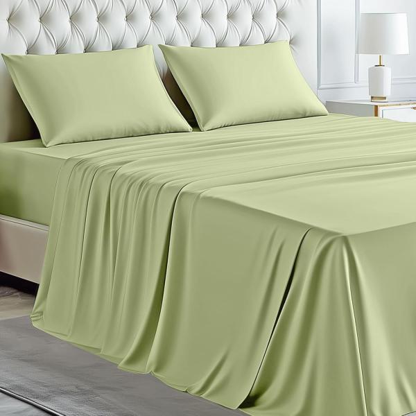 商品名:  Ankwos Viscose Derived from Bamboo Cooling Bed Sheets, Deep Pockets Up to 16", Silky Soft, Hotel Luxury Hypoallerg...