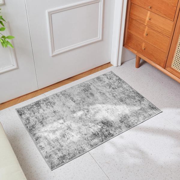 商品名:  WITSHOCK 2x3 Entryway Area Rug: Washable Neutral Modern Abstract Small Rug - Non-Slip Low Pile Throw Indoor Carpet...