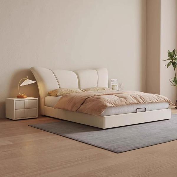 商品名:  LSIGHTUS Modern Simplicity Full Size Bed Frame, Queen Bed Frame Ergonomic Upholstered Headboard Wooden Slats Suppo...