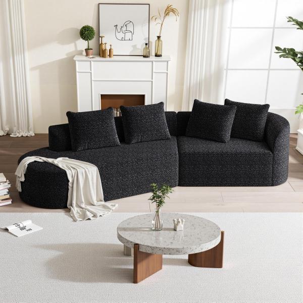 商品名:  EYATZO Oversized Curved Sectional Sofa, 112" Modern Luxury Chenille Modular Couch with 4 Deep &amp; Wide Seat Curv...