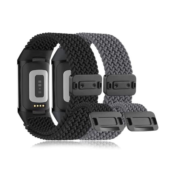 商品名: 編組ナイロン Fitbit Charge 6 ウォッチバンド対応 磁気ストレッチ生地 ソフトループストラップ 調節可能なリストバンド Fitbit Charge 5 バンド/Charge 6 フィットネストラッカー交換用 レディー...