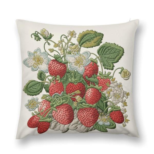 商品名:  DWTJKMS Strawberry Embroidery Couch Throw Pillow Covers 18 "x18 Mordern Nordic Cushion Covers Stylish Square Throw...