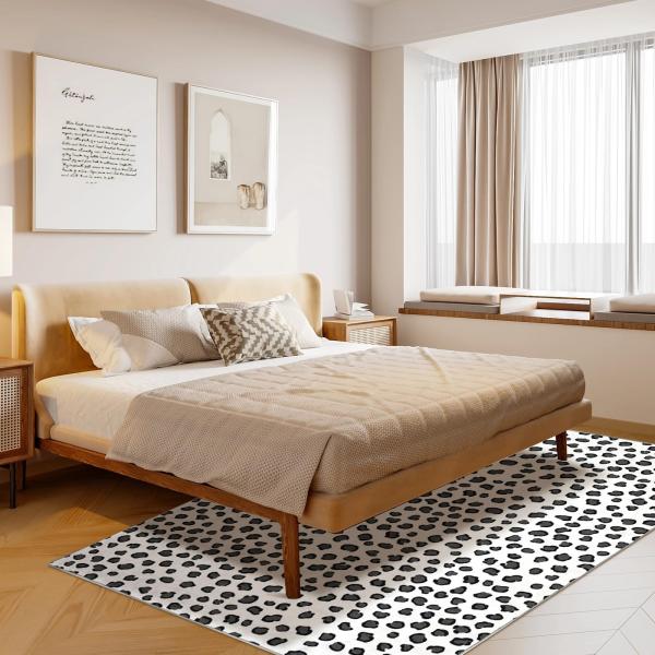商品名:  2x6FT Leopard Print Area Rug - Machine Washable Ultra Soft Animal Pattern Carpet, Non-Slip Boho Cheetah Rug for Li...