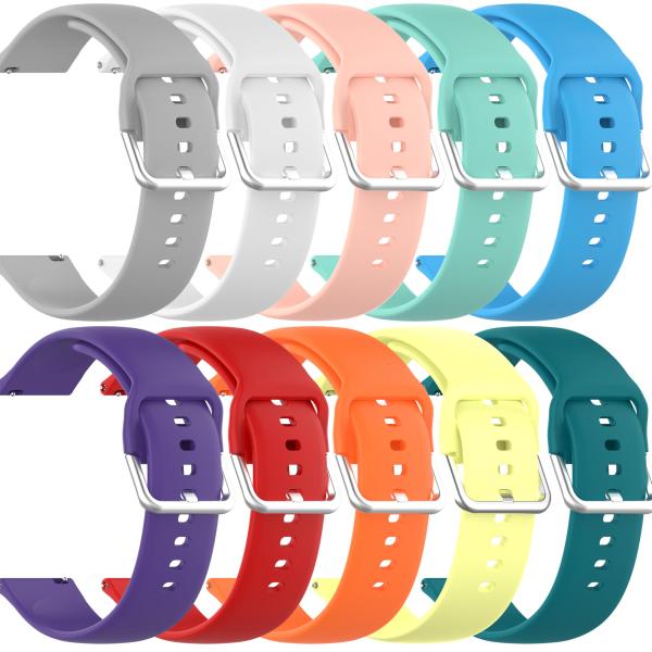 商品名: TG38 スマートウォッチバンド 交換用 ソフト カラフル スポーツストラップ Jacoosa TG38 QONBINK TG38 アクセサリー用 (L-10個パック) B) TG38 Smart Watch Band Repla...