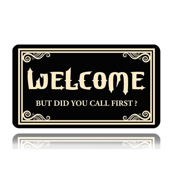 商品名: HAOWSMAT ウェルカムドアマット 面白い フロントドア But Did You Call First ドアマット 滑り止めマット ホームデコ 玄関用ギフトドアマット 屋内用 76.2 cm(W) x 43.2 cm (L) ...