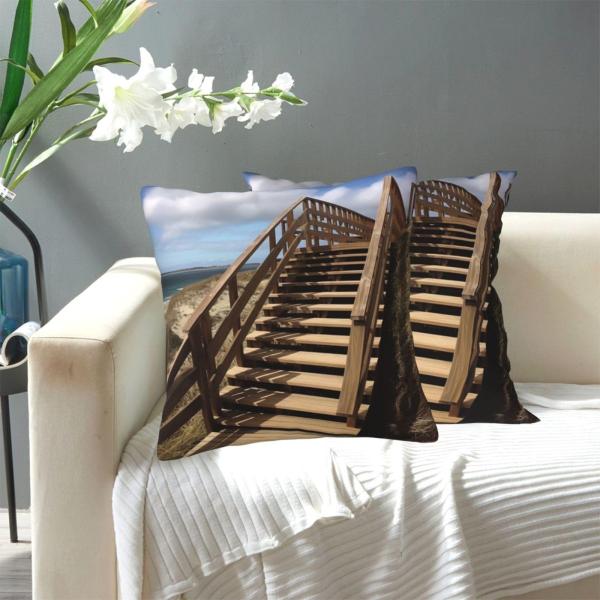 商品名:  KLLTYHMU Board Walk Stair Throw Pillow Covers Modern Decorative Pillow Cases Outdoor Cozy Farmhouse Cushion Cover ...