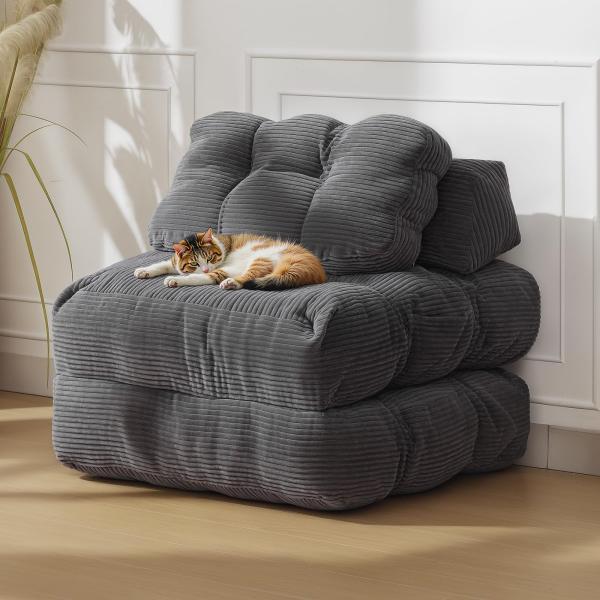 商品名: Garvee 折りたたみソファベッド フロアラウンジャースリーパーソファベッド付き Garvee 3-in-1 Folding Convertible Sofa Bed with Pillow Foldable Matress w...