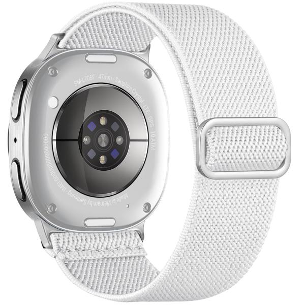 商品名: DaQin Galaxy Watch 8用ストレッチバンド 40mm 44mm/Galaxy Watch 8 クラシックバンド 46mm メンズ レディース 隙間なし ワンクリック ソフト生地 ナイロンスポーツストラップ Sams...