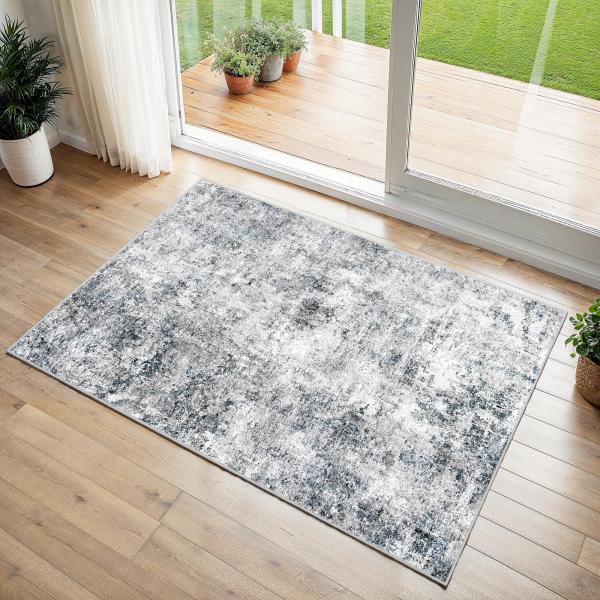 商品名:  2x3 Washable Entryway Area Rug - Abstract Kitchen Rugs with Premium Non-Slip Backing Soft Low-Pile Small Carpet fo...