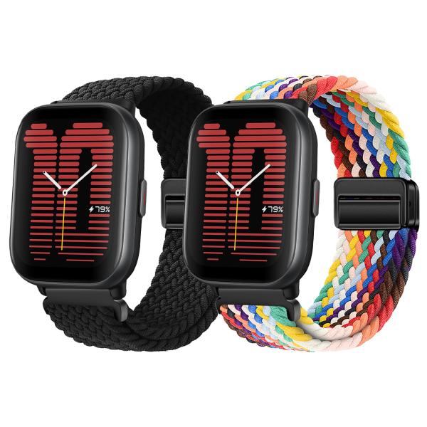 商品名:  XIDESSEN 2 Pack Braided Nylon Bands Compatible with Amazfit Active2/Active/GTS,GTS 2/2 mini/2e/3/4/4 mini,Sport So...