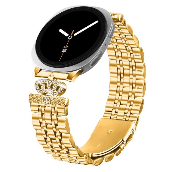 商品名: Bling ブレスレットウォッチバンド メタル Samsung Galaxy Watch 8 Classic 46mm 44mm 40mm スマートウォッチに対応 (ゴールド) Bling Bracelet Watch Band ...