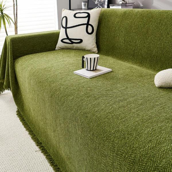 商品名:  Chenille Herringbone Sofa Cover Blanket &amp; Couch Throw - Waterproof Washable for Individual, Loveseat, Sectiona...