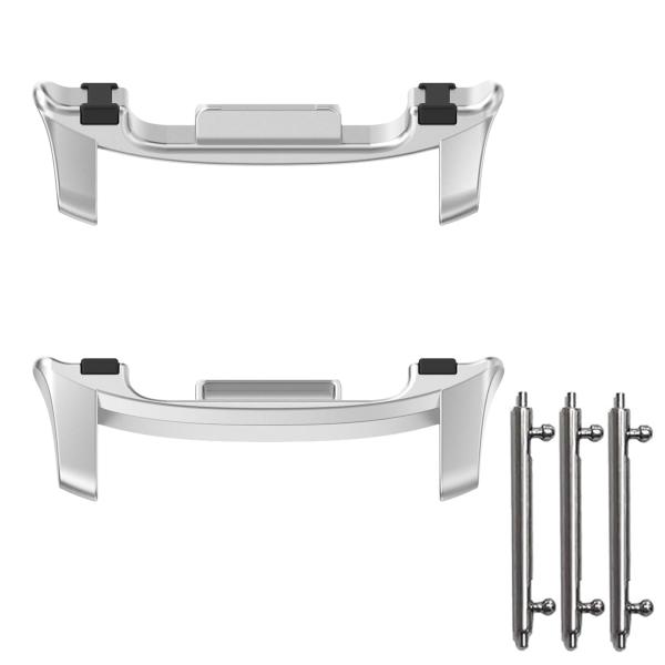 商品名: Samsung Galaxy Watch 8 40mm 44mm用ストラップ接続アダプター 20mm Galaxy Watch 8 Classic 46mm ウォッチバンド ハードステンレススチール接続ラグ レディース メンズ (...