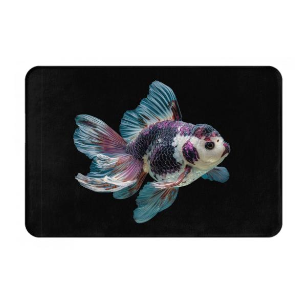商品名:  IYOVI Black-White-red Calico Goldfish Print Bath mat Super Absorbent Doormats Non Slip Indoor Bathroom Rugs Machin...