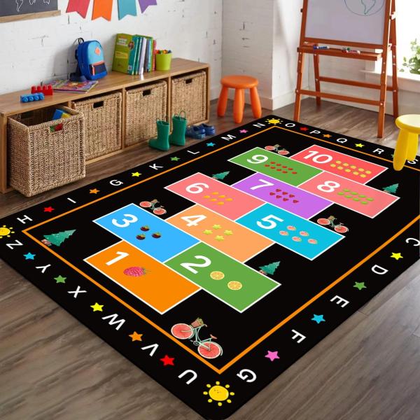 商品名:  Hopscotch Area Carpet, 4x5ft, Colorful ABC Alphabet Play Mat, Kids Educational Alphabet Number Carpet for Toddlers...
