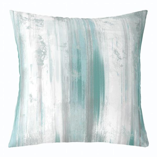 商品名:  Feelyou Abstract Throw Pillow Covers 1 Pcs Modern Abstract Art Decorative Pillowcase Turquoise Gray White Cushion ...