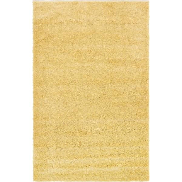 商品名: Rugs.com ソリッドフリーズコレクションラグ ? 3x5 イエローシャギーラグ 玄関、キッチン、朝食の隅、アクセントピースに最適 Rugs.com Solid Frieze Collection Rug ? 3x5 Yell...