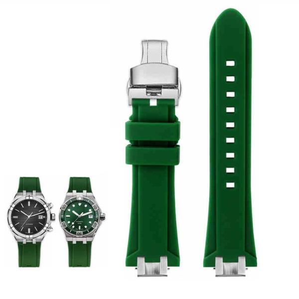 商品名:  konsoo Rubber Watch Band For MAURICE LACROIX AIKON AI6008 AI6038/1108/6007 AI6058 Men's Strap Quick Release Bracel...