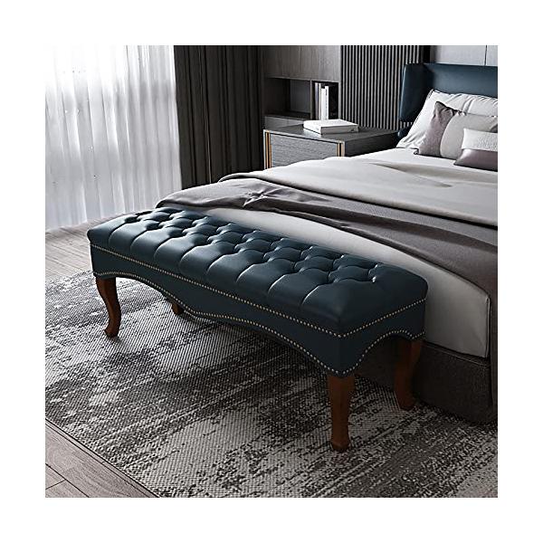 商品名:  Premium Faux Leather Upholstered Bench for Bedroom, Modern End of Bed Sofa Seat with Solid Wood Legs, Versatile Fo...