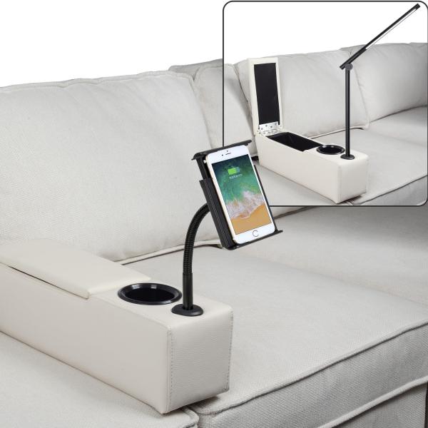 商品名:  beyond SMART Sofa Armrest with Cup Holder, PU Leather Multifunctional Couch Arm Rest Insert, Removable Couch Caddy...