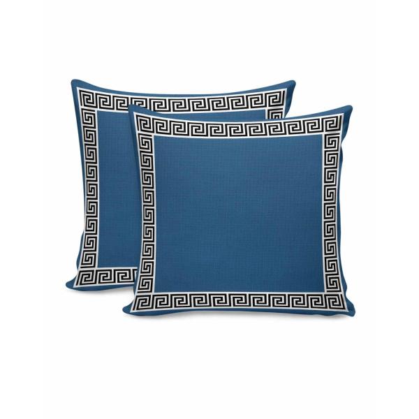 商品名:  Pillow Covers Set of 2 Geometric Greek Key Design Decorative Throw Pillow Covers Blue Pillowcase Cushion Cover for...