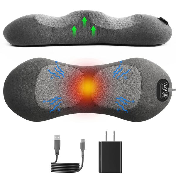 商品名:  Triple Fusion Back Massager with Stretching, Vibration and Heat, 3-in-1 Electric Lumbar Pillow for Lower Back Tens...