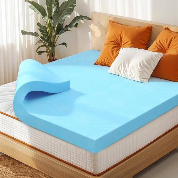商品名:  CHUN YI Memory Foam Mattress Topper King, 4 Inch Gel Infused Bed Topper for Pressure Relief, Soft Foam Mattress Pa...