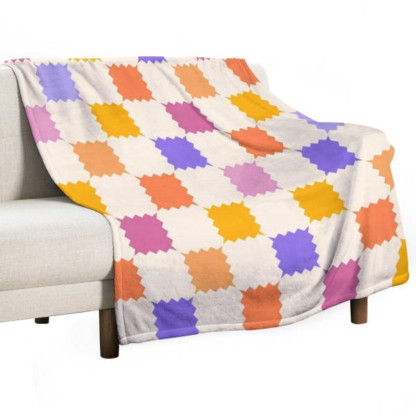 商品名:  Plaid Blanket, Abstract Retro Checkered Colorful Background Texture Print Pattern Super Soft Flannel Throw Blanket...