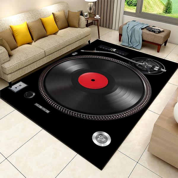 商品名:  Vinyl Record Bedroom Rugs, 3x4ft, Stylish Music Player Kids Rug, Music CD Home Decor Washable Floor Rugs, Non-Shed...