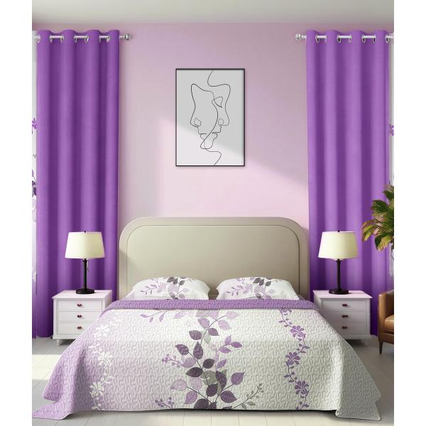 商品名:  Hercastl〓 Bedspreads and Matching Curtains, 1 Bedspread 2 Pillowcases 2 Print 4 Solid Curtains, California King Pu...