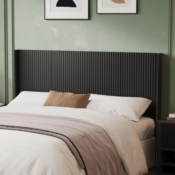 商品名:  Huatean Home 80.3" Wide Wooden Headboards King Size, Modern Wood Headboard King Size Headboard Only, Farmhouse Hea...