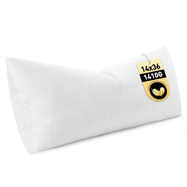 商品名: MIULEE 14x36インチ ダウンフェザー枕インサート、ふわふわで快適なスローピロー コットン生地 ベッド/ソファ用 MIULEE 14x36 Inch Down Feather Pillow Insert,Fluffy an...