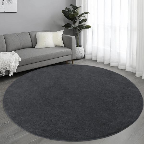 商品名:  AAFKK Round Area Rugs for Living Room Bedroom, 5x5 Feet Dark Grey Ultra Soft Thickened Memory-Foam Modern Indoor C...