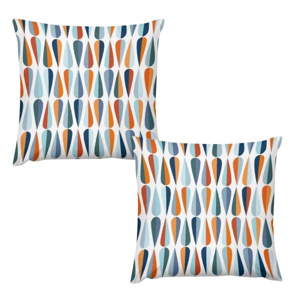 商品名:  YSWOW Mid Century Modern Throw Pillow Covers Set of 2, Simple Abstract with Drop Shapes Pattern Cushion Covers for...